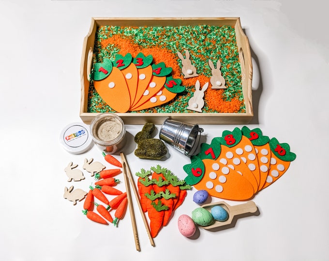 Counting Carrots Sensory Pour and Play | Open Ended Play | Pretend Play ...