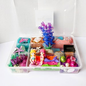 Mermaid Adventure Playdough Kit Sensory Bin Pretend Play Open Ended ...