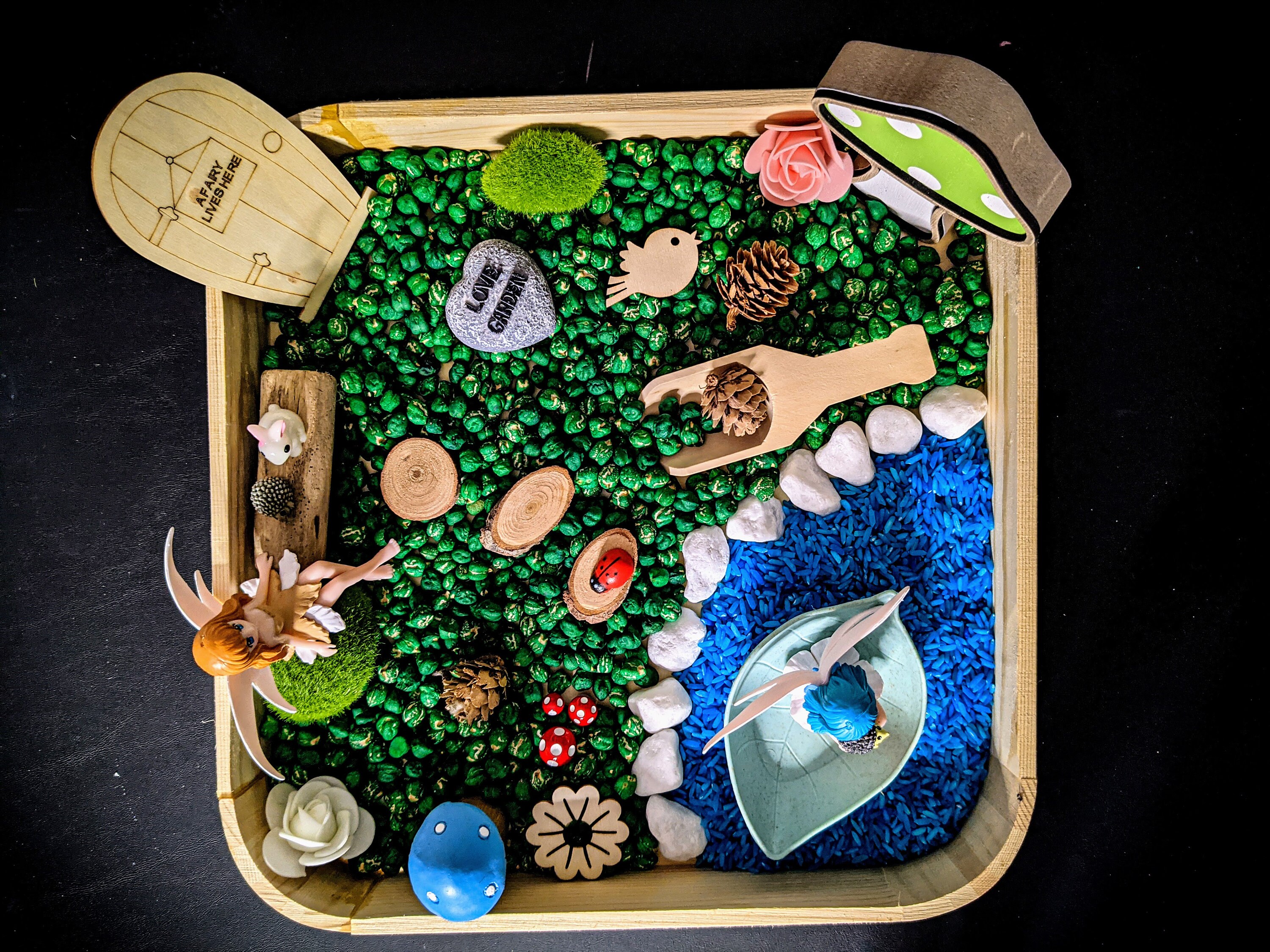 Fairy Garden Sensory Bin Pour and Play: Pretend Play, Open Ended Toy - Etsy