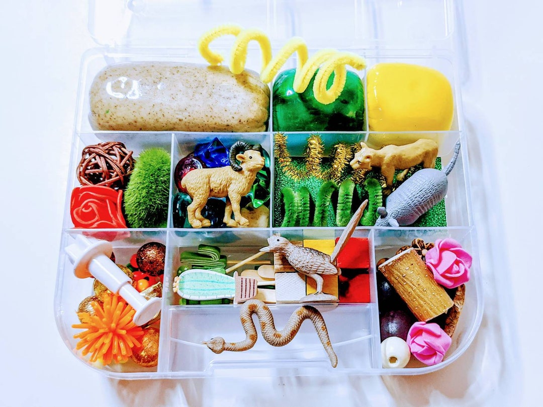 Desert Habitat Playdough Kit | Sensory Bin | Pretend Play | Educational ...