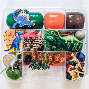 Dinosaur World Playdough Kit | Sensory Bin | Busy Bin | Pretend Play ...
