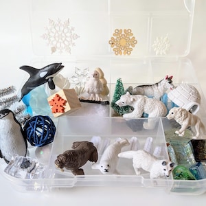 Polar Habitat Playdough Kit | Sensory Bin | Pretend Play | Open Ended ...