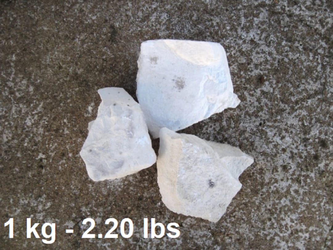 Calcium Oxide Stone 1 Kg 2.20 Lbs Cao Natural Quicklime Portugal Lime ...