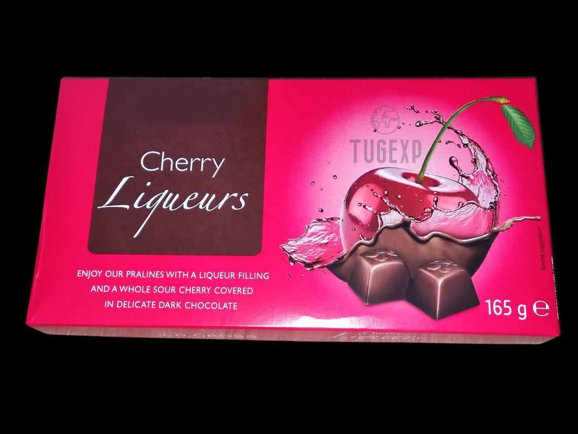 Chocolates 30 Cherry Liqueurs CHRISTMAS Sweet Gift Box Like Ferrero MON ...