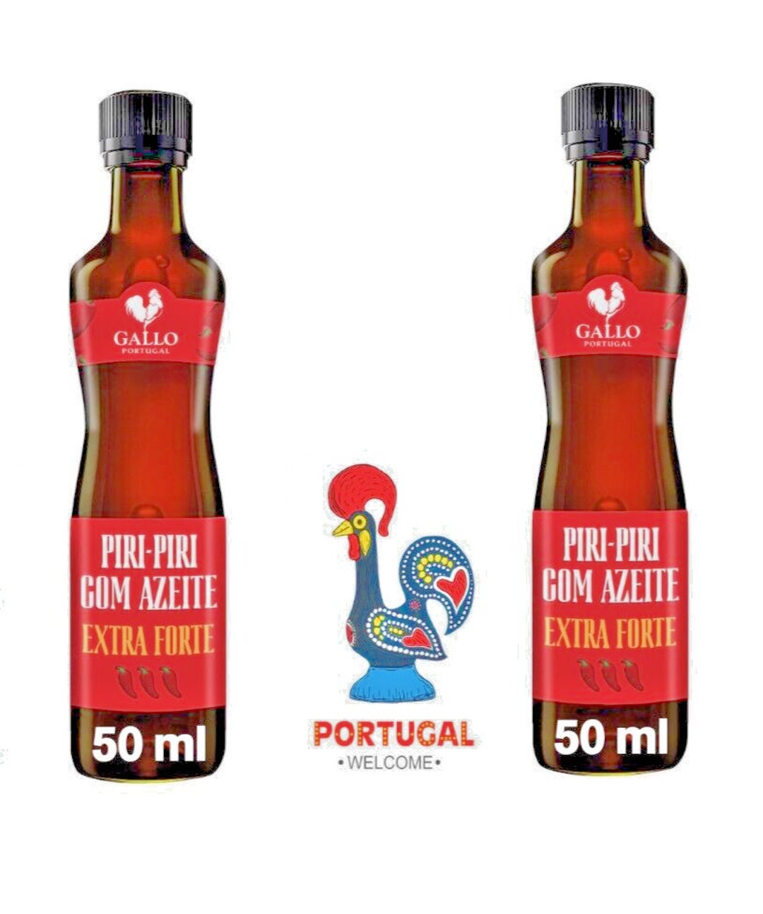 Hot Sauce EXTRA FORTE Piri Piri With Olive Oil Gallo Portugal 2x50ml ...