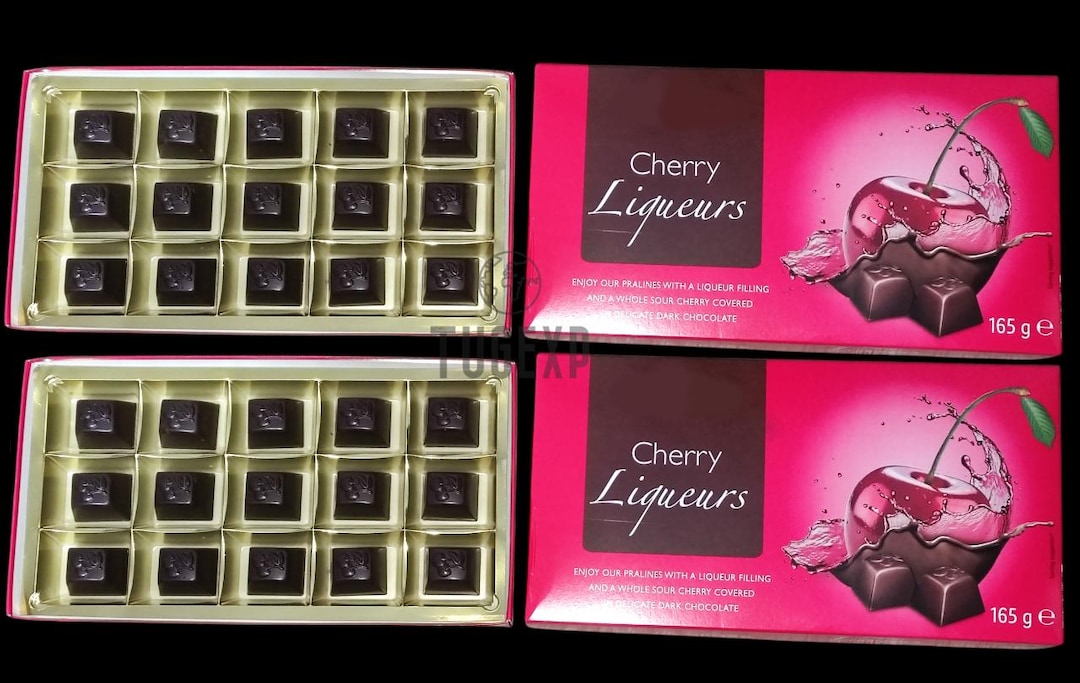 Chocolates 30 Cherry Liqueurs CHRISTMAS Sweet Gift Box Like Ferrero MON ...