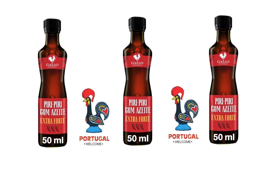 3 X Portugal Extra Hot Sauce Piri Piri With Olive Oil Gallo 50ml (1 ...