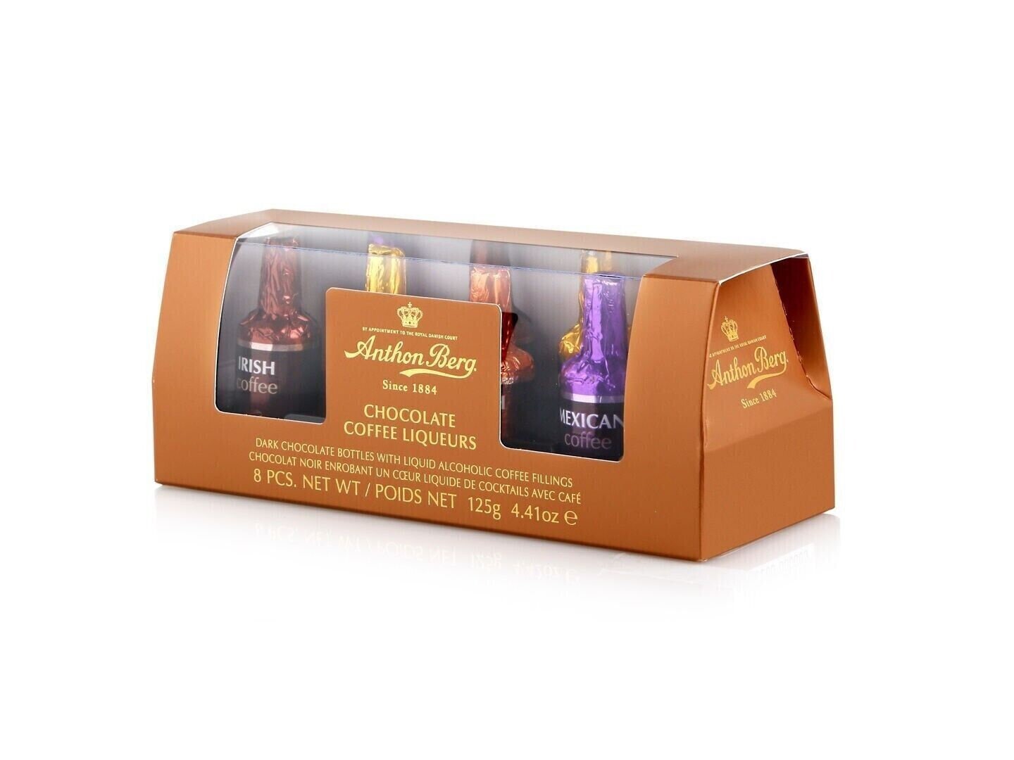 Gift Box Anthon Berg Coffee Liqueurs Chocolate X 8 Bottles 125g 4.41oz ...