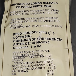 Salted Natural Pork Lard Portugal Salo Black Pig Bacon 600 G - 1.32 Lbs ...