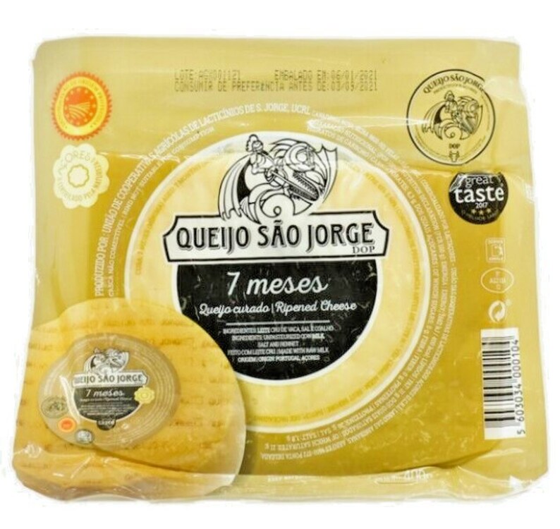 Azores Cheese Sao Jorge Island 7 Months Ripened 400g 14.11oz Portugal ...