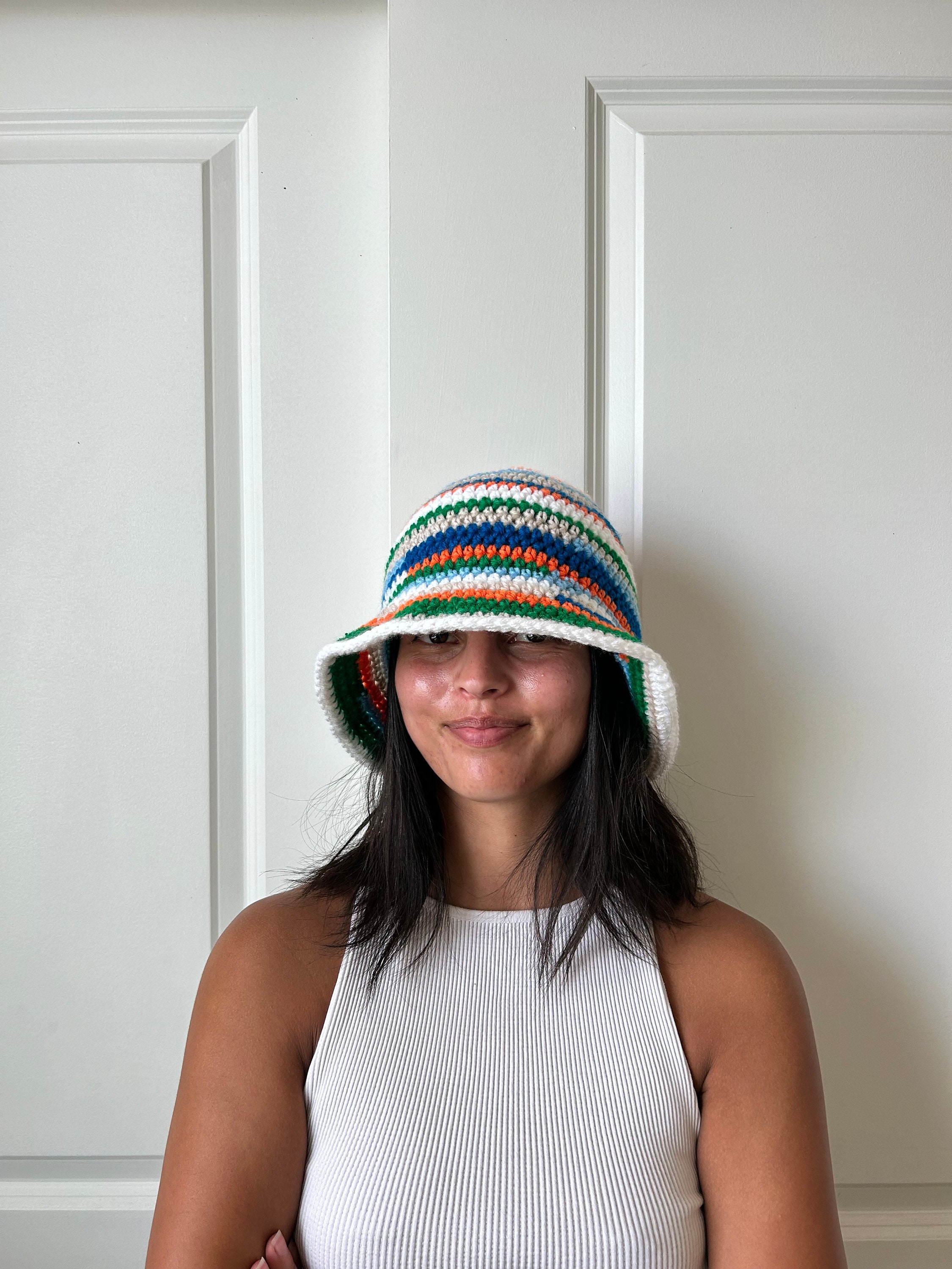 Multicolored Handmade Crochet Bucket Hat - Etsy