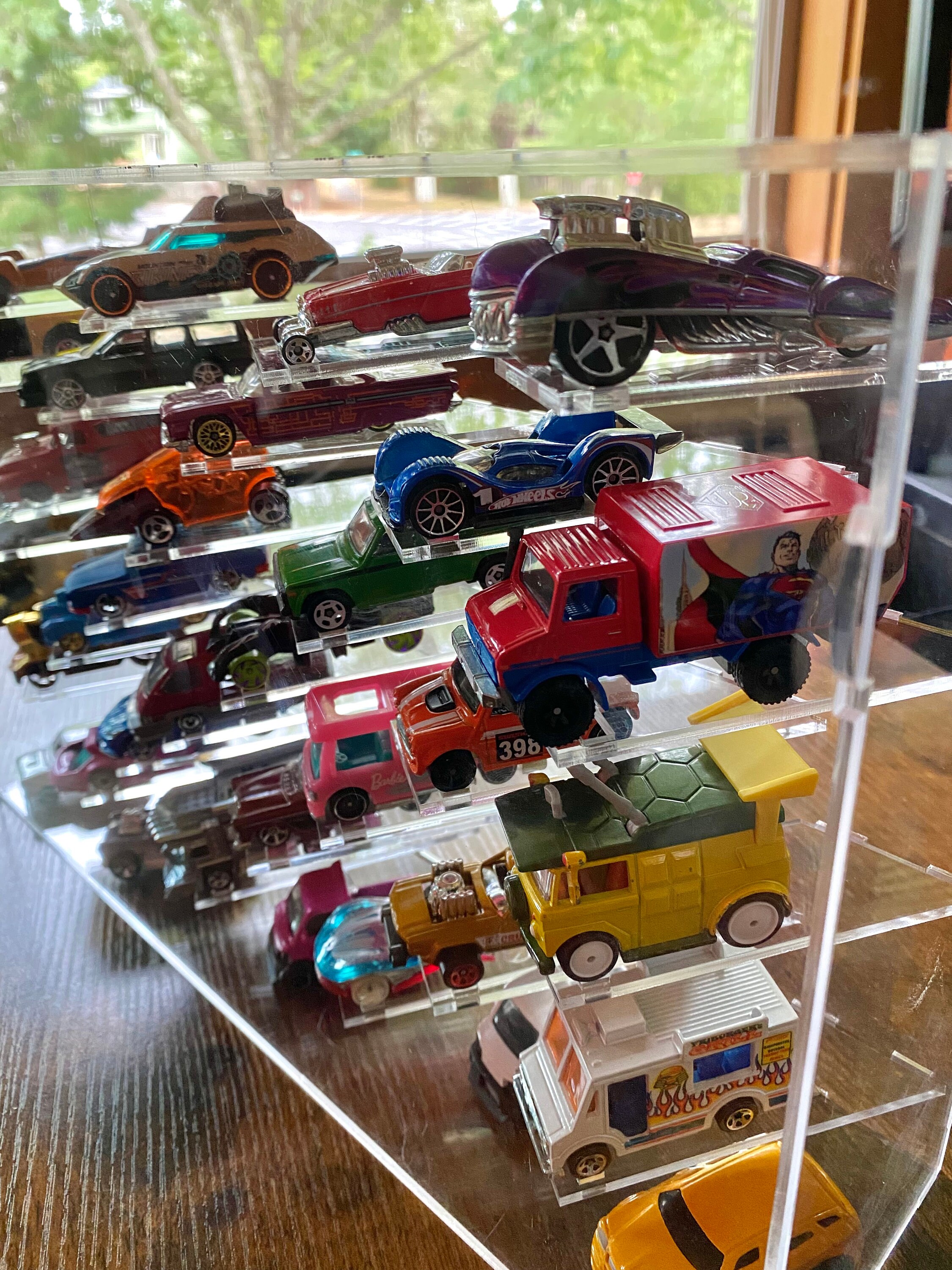 Clear Acrylic Angled 1:64 Diecast Car Display Case Kit With Dust Cover ...