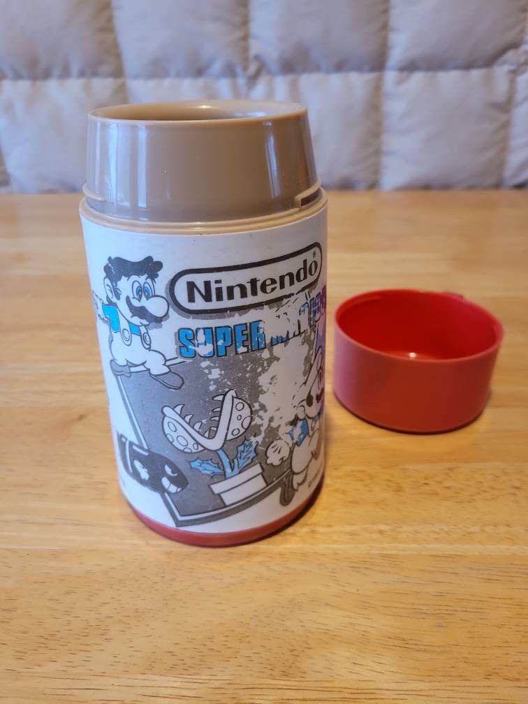 Vintage Aladdin Super Mario Bros Water Bottle 1988 - Etsy