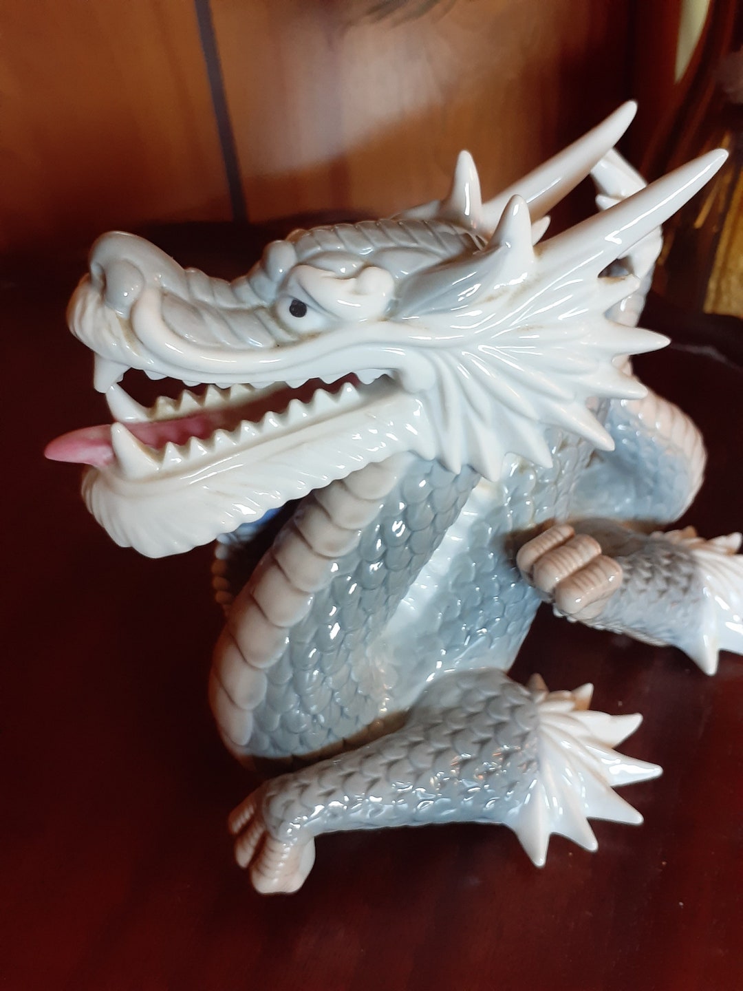 Vintage Porcelain Dragon Figurine Made by Yoshimi K. Komainu - Etsy