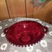 Vintage Candlewick Handled Red Bowl, Imperial Glass - Etsy