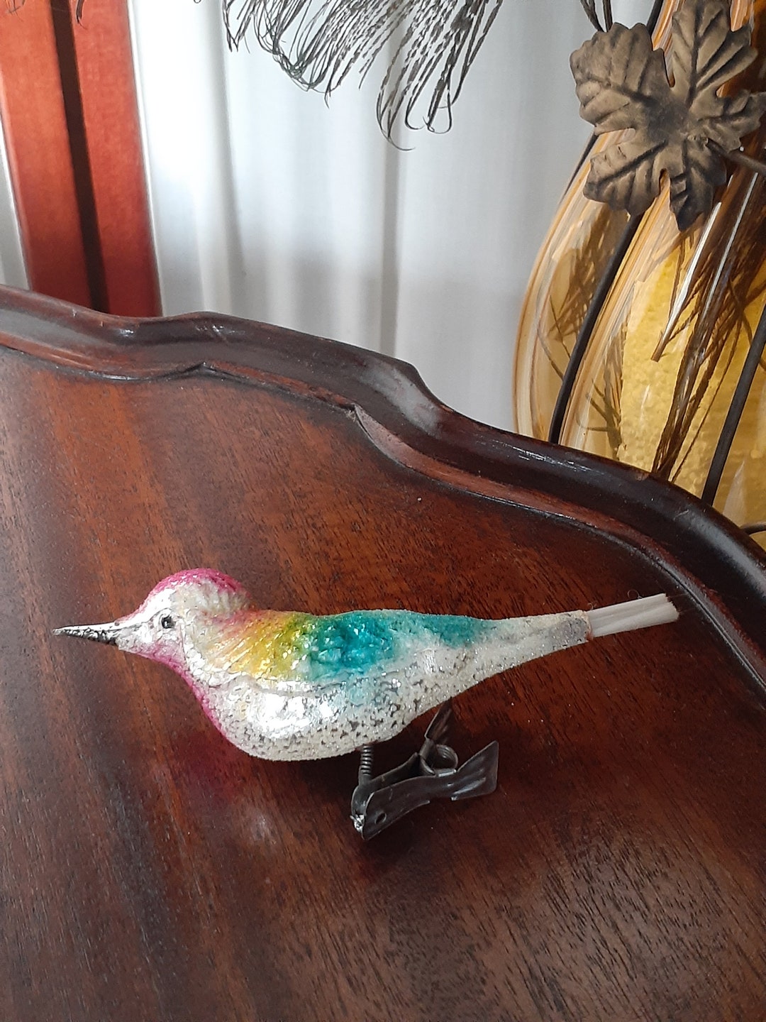 Vintage Mercury Glass Bird, Christmas Ornament - Etsy