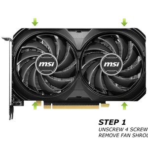 MSI Geforce RTX 4060/ti, 4070 Super, Ventus 2X Deshroud Bracket Dual ...
