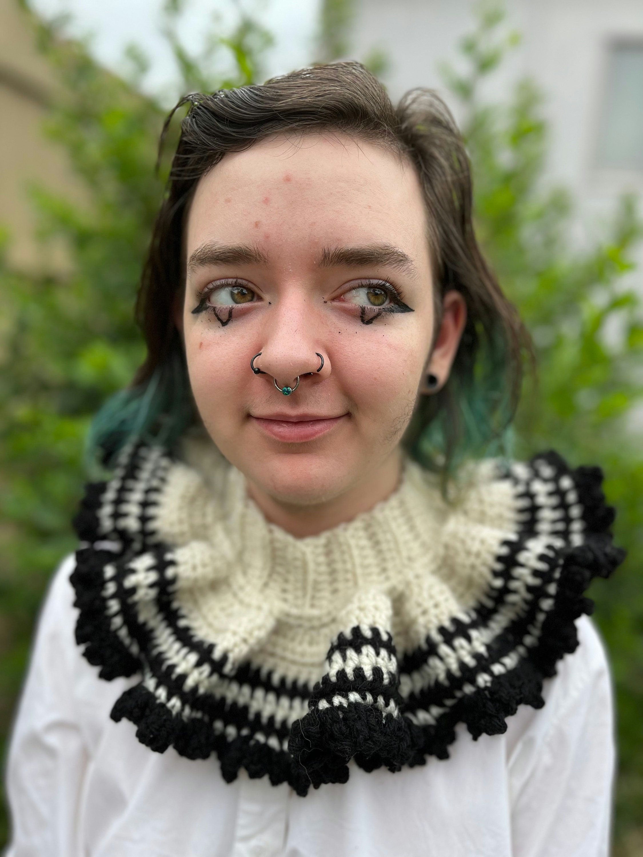 Crochet Clown Collars, Handmade, Mime, Cottage Core, Goth, Perfect for ...