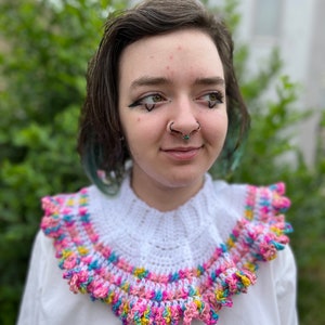 Crochet Clown Collars, Handmade, Mime, Cottage Core, Goth, Perfect for ...