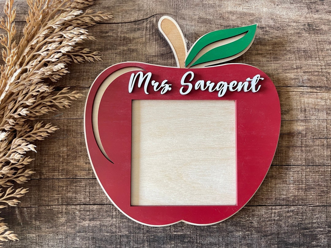 Personalized Apple Notepad Holder | Sticky Note Holder | Teacher ...