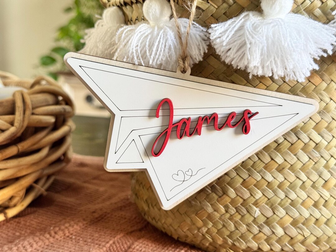 Valentine’s Day Name Tags | Paper Airplane Name Tags | Basket Name Tags ...