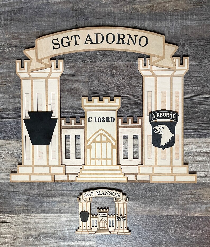 US Army Engineer Castle 3D Engineer Wooden Castle Custom - Etsy