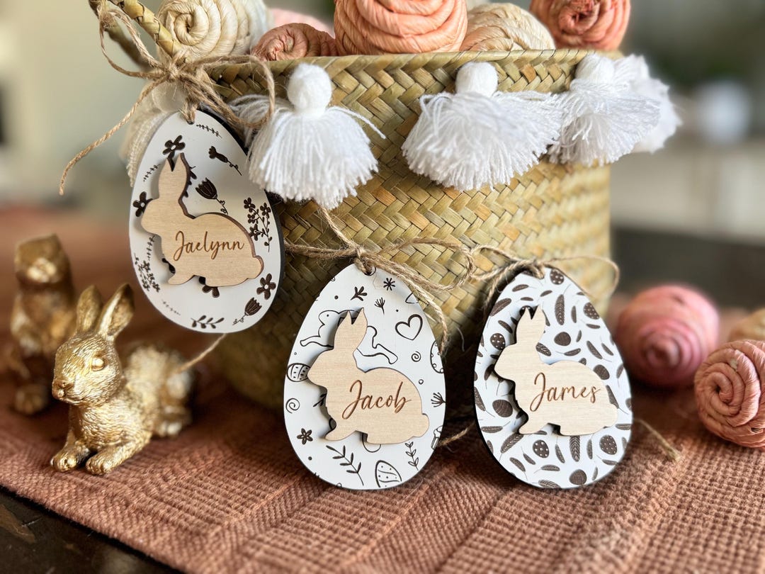 Easter Name Tags | Easter Bunny Tags | Easter Basket Name Tags | Easter ...