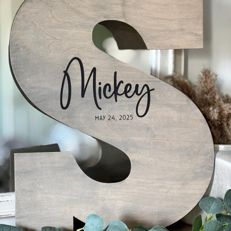 Rustic Letter - Etsy