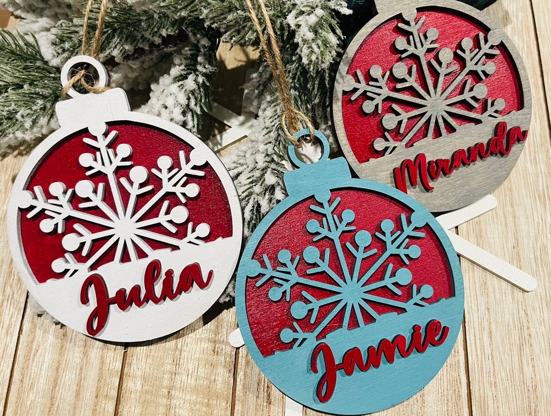 Snowflake Name Ornament Personalized Snowflake Ornament 3D - Etsy