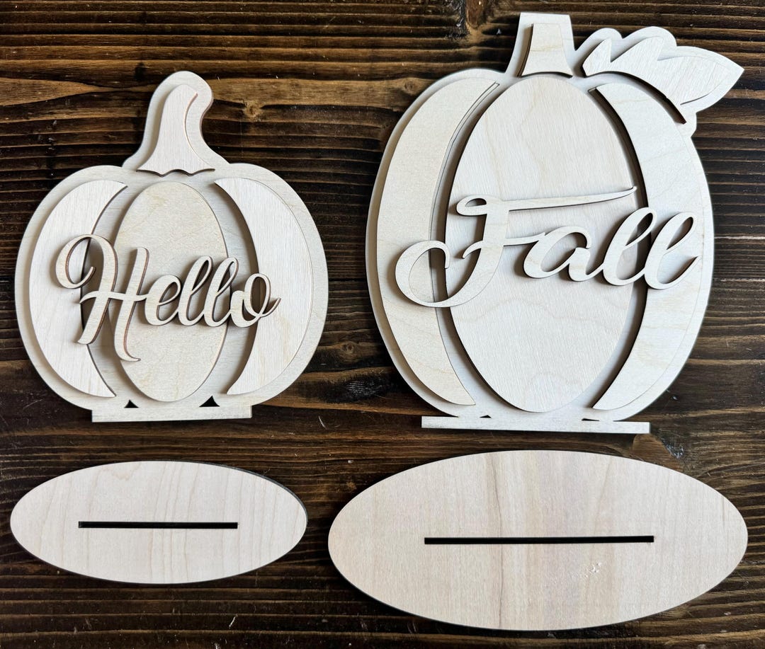 DIY Wooden Pumpkin Craft Kit: Unfinished Fall Decor - Etsy