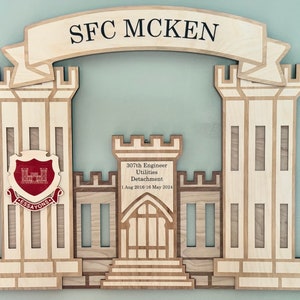 Custom US Army Engineer Wooden Castle Plaque - Army Sign Gift - Etsy