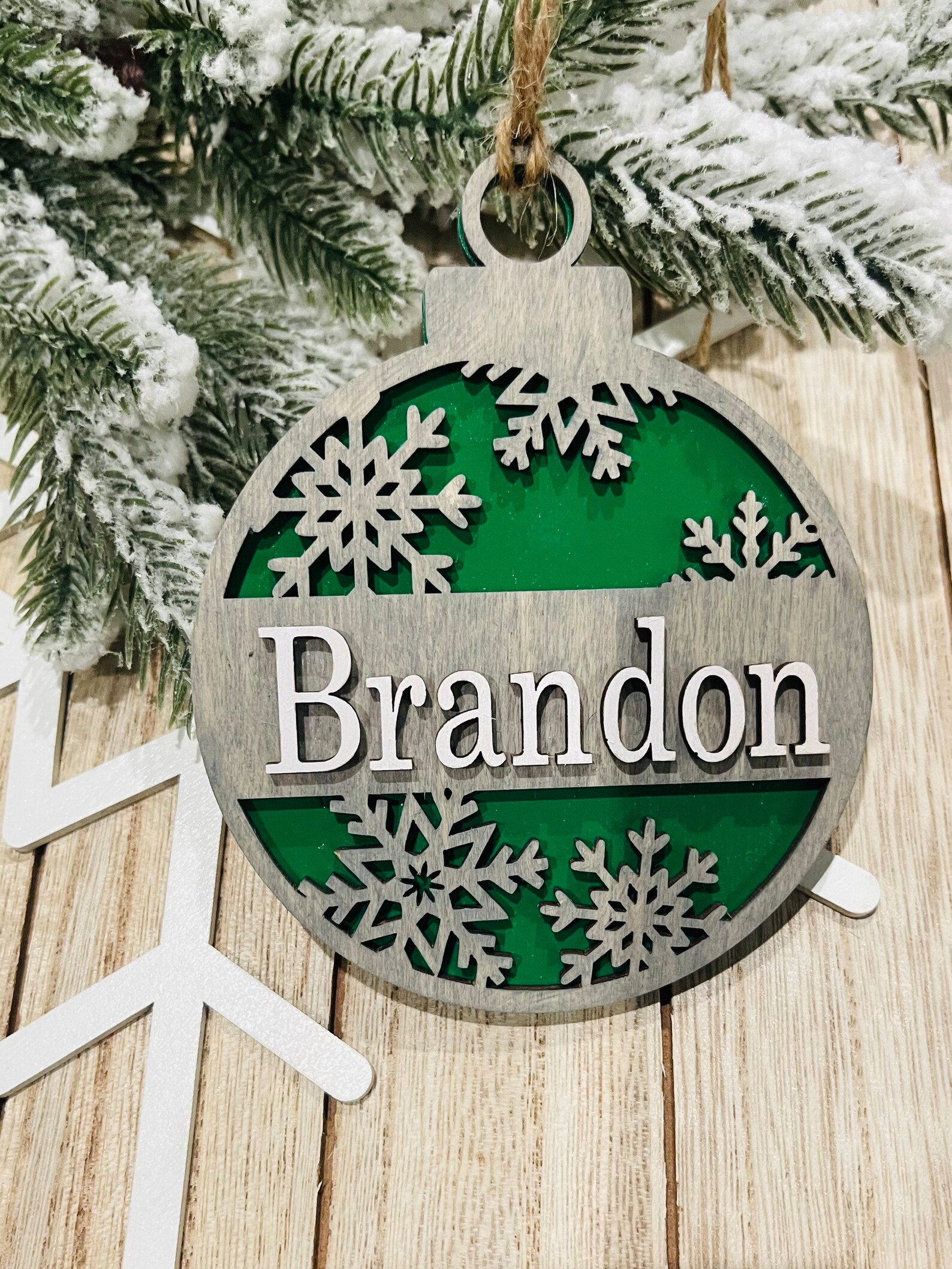Snowflake Name Ornament Personalized Snowflake Ornament 3D - Etsy