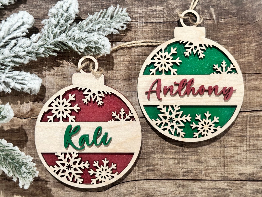 Snowflake Name Ornament Personalized Snowflake Ornament 3D - Etsy