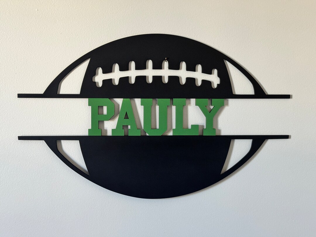 Football Name Sign | Personalized Football Sign | Custom Wood Name Sign ...