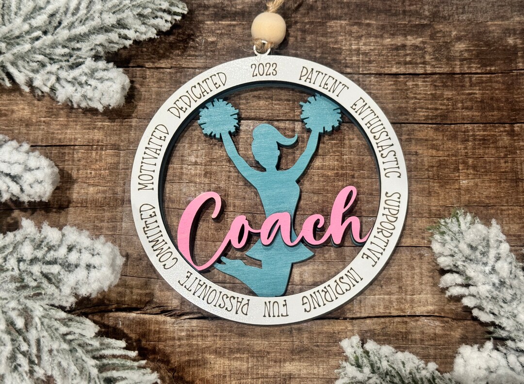 Cheer Coach Ornament Cheerleader Coach Ornament Cheer Christmas ...