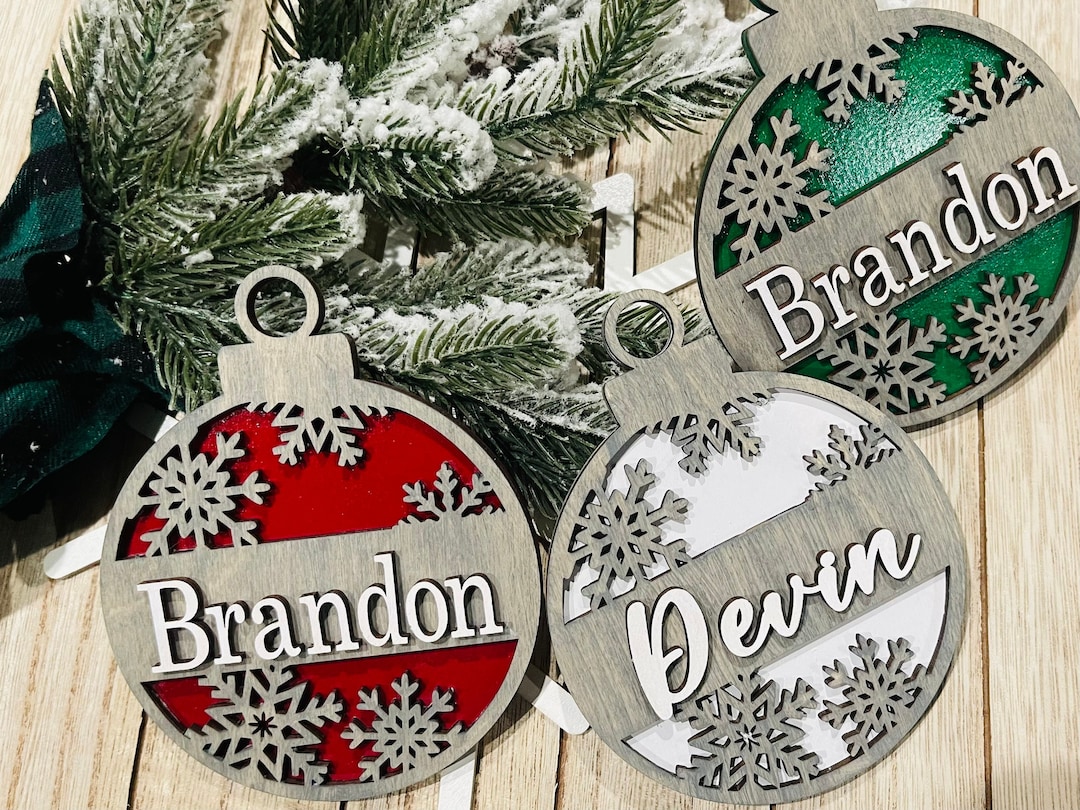 Snowflake Name Ornament Personalized Snowflake Ornament 3D - Etsy