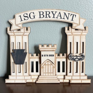 Custom Engineer Wooden Castle Plaque | US Army Engineer Sign | Engineer ...