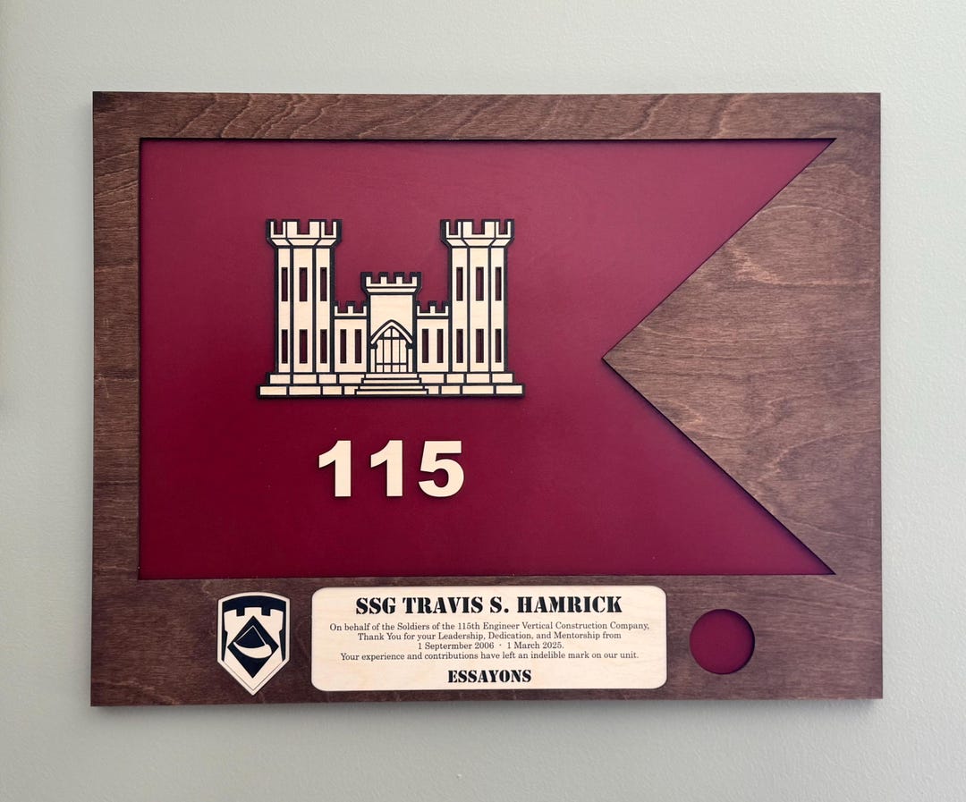 Military Guidon Flag Replica | Personalized Military Flag Plaque ...