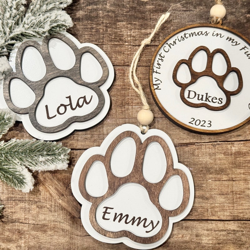 Christmas Paw Print - Etsy