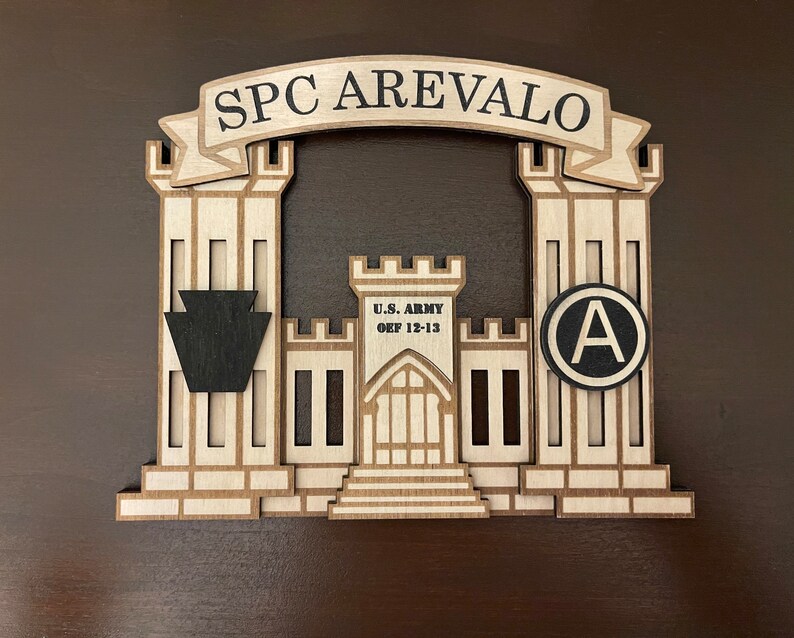 US Army Engineer Castle 3D Engineer Wooden Castle Custom - Etsy