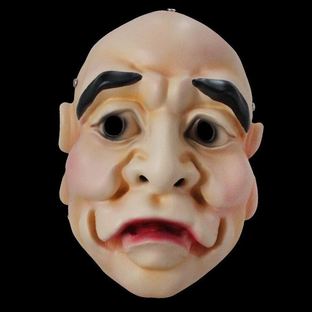 Halloween Giant Ugly Mask Copper Face Cos Dress up Spoof Old - Etsy