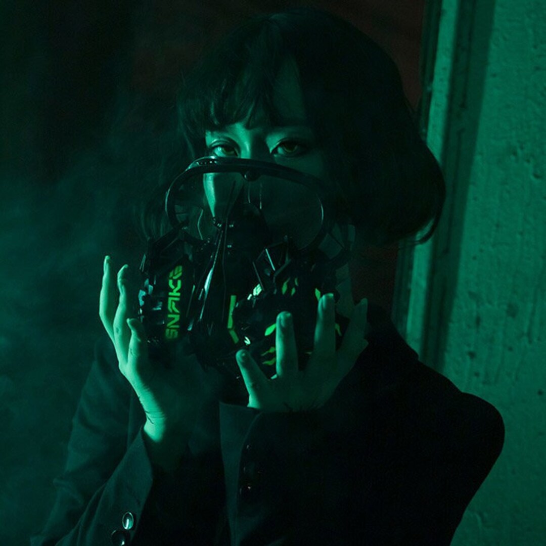 Luminous Cyberpunk Functional Technology Mask Helmet Headgear Masks - Etsy