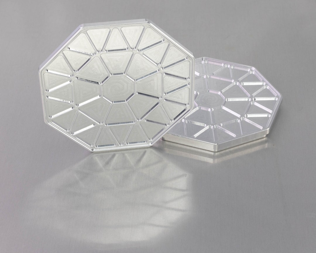 Machined Aluminum Drink Coaster 4"x4" Stackable - Etsy