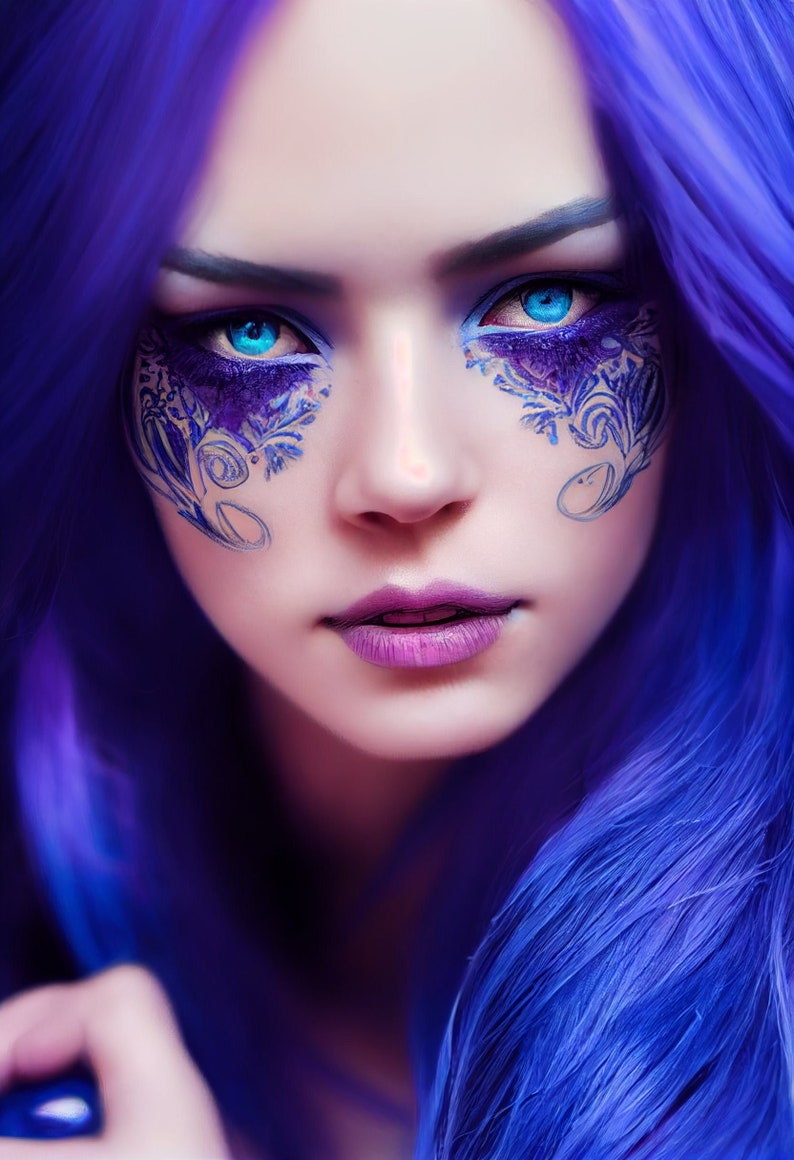 Fantasy Woman Digital Art Digital Print Portrait Fantasy Art Wallpaper Potrait Etsy 