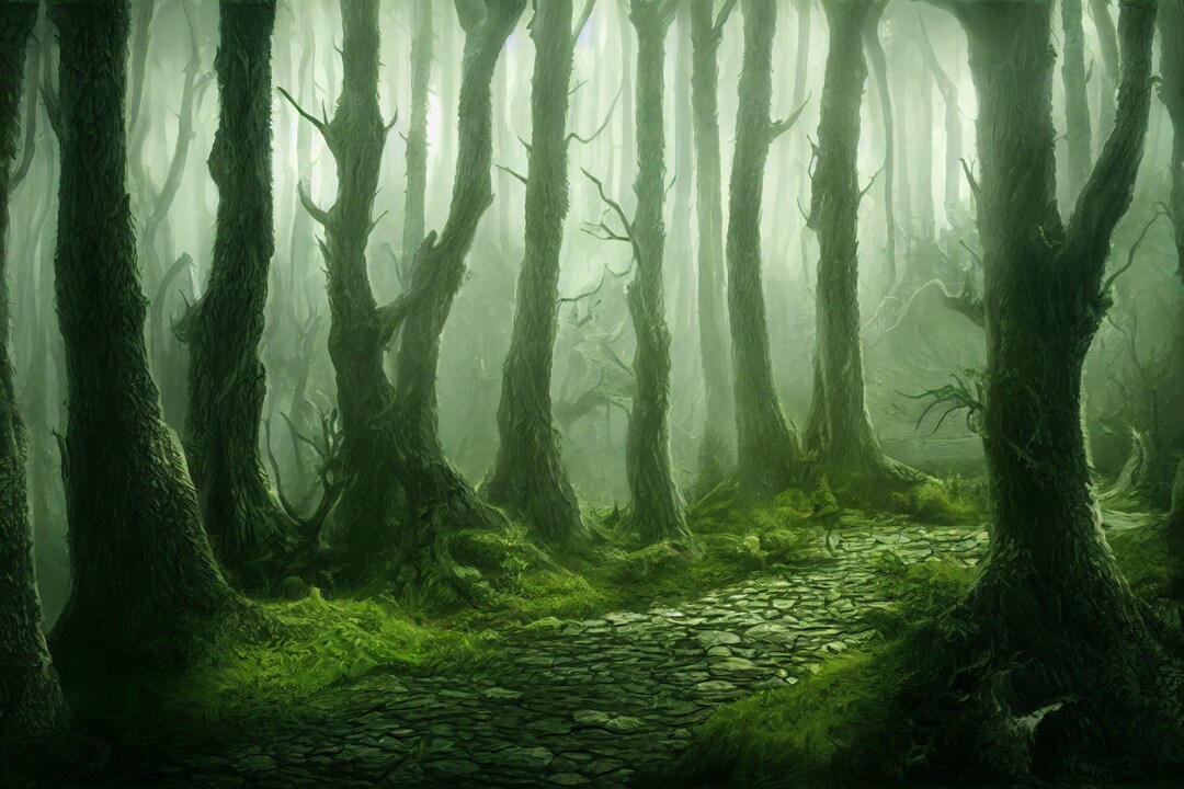 Fantasy Landscapes Elven Forest Digital Print Screen Saver - Etsy