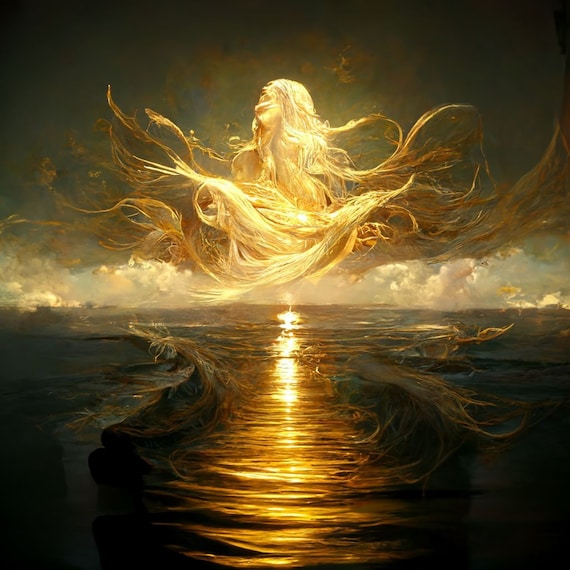 Fantasy Sun Goddess Digital Print Screen Saver Fantasy Art - Etsy UK