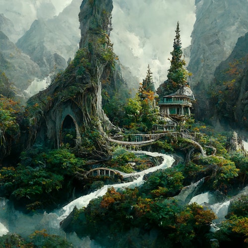 Fantasy Landscapes Elven Home Digital Print Screen Saver - Etsy Fantasy Landscapes Elven Home Digital Print Screen Saver - Etsy