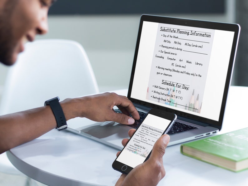 Downloadable Printable Teacher Planner for Substitute - Etsy