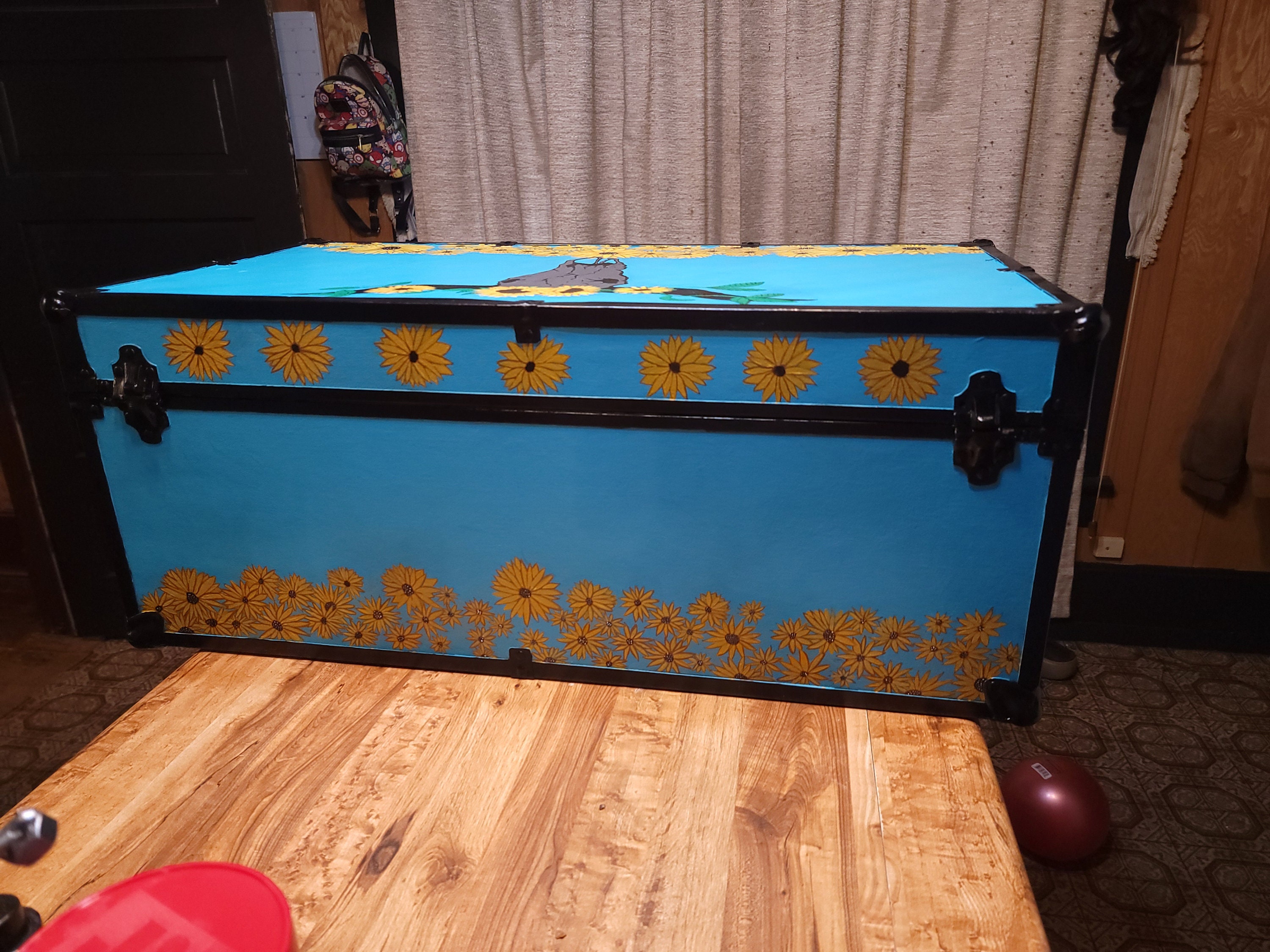 Hand Painted Western Trunk With Key - Etsy