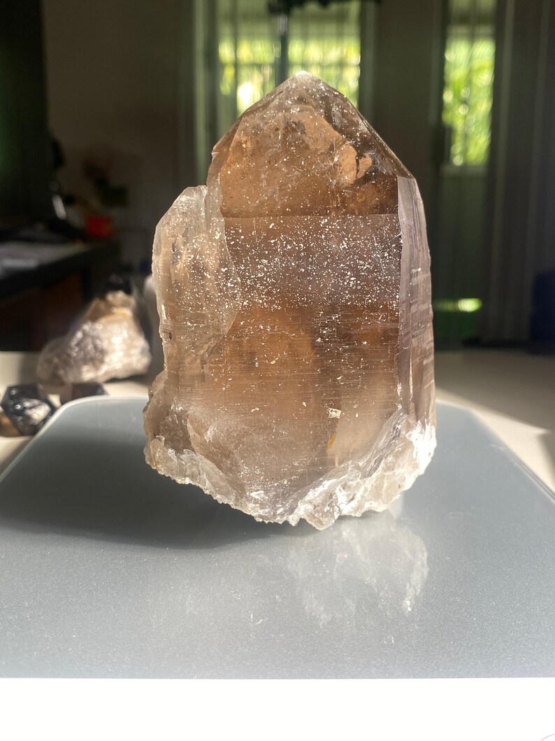 Self-standing Turkish Morion Quartz Elestial Back With Mica Base - Etsy